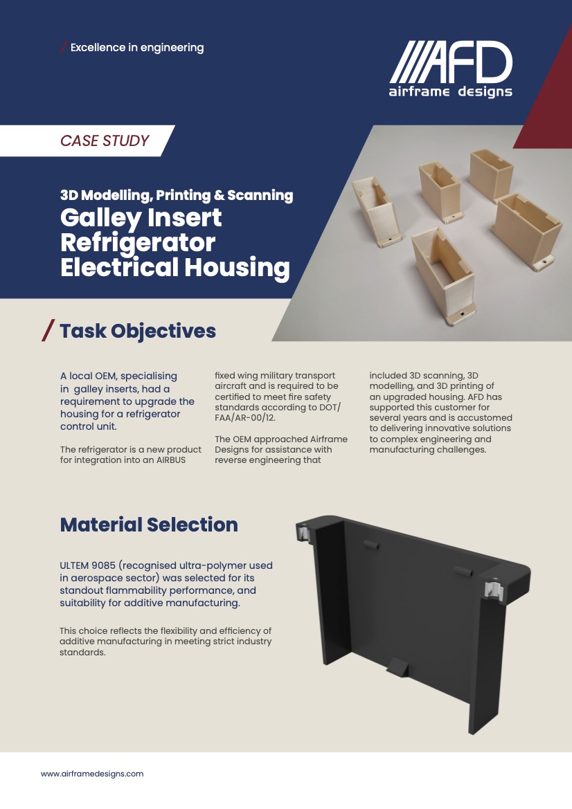 Galley Insert Refrigerator Electrical Housing